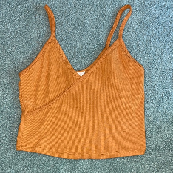 Tops | Mustardcolored Cross Over Tank | Poshmark